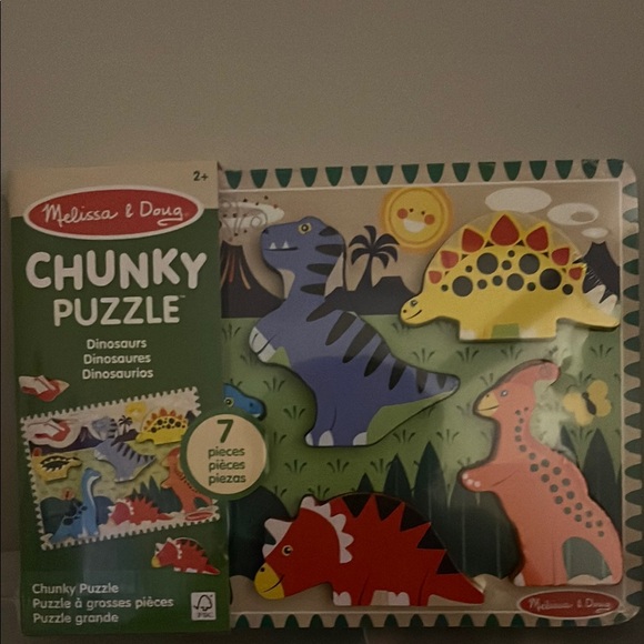 Melissa & Doug | Toys | Melissa Doug Chunky Puzzle Dinosaurs Colorful ...
